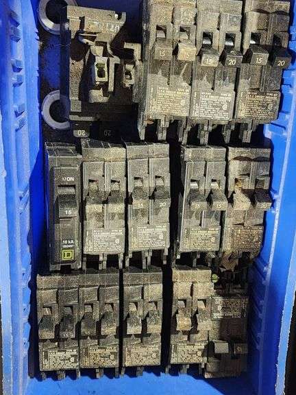 Electrical Breakers, Hard Hats, and Tools in Storage Bins - Metzger ...