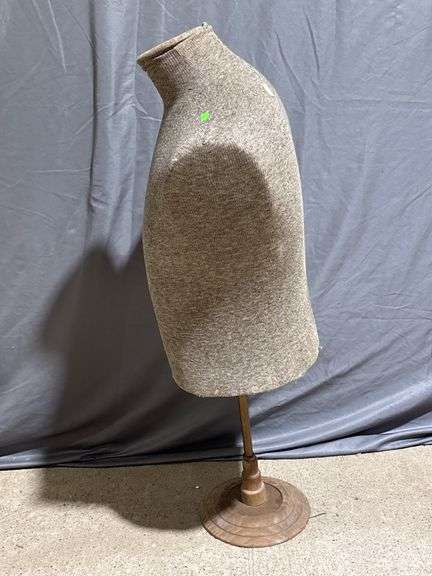 Bust-Form Display Mannequin on Adjustable Metal Base - Metzger Property ...