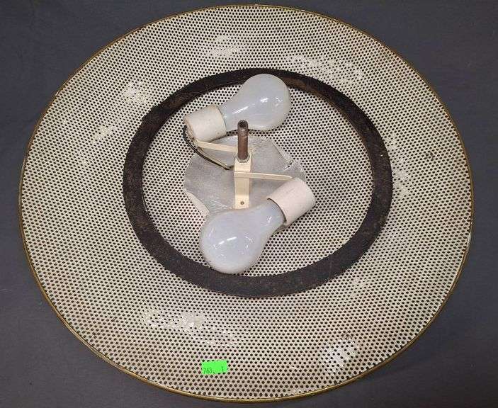 Metal Mesh Light Fixture With Dual Bulb Sockets - Metzger Property ...