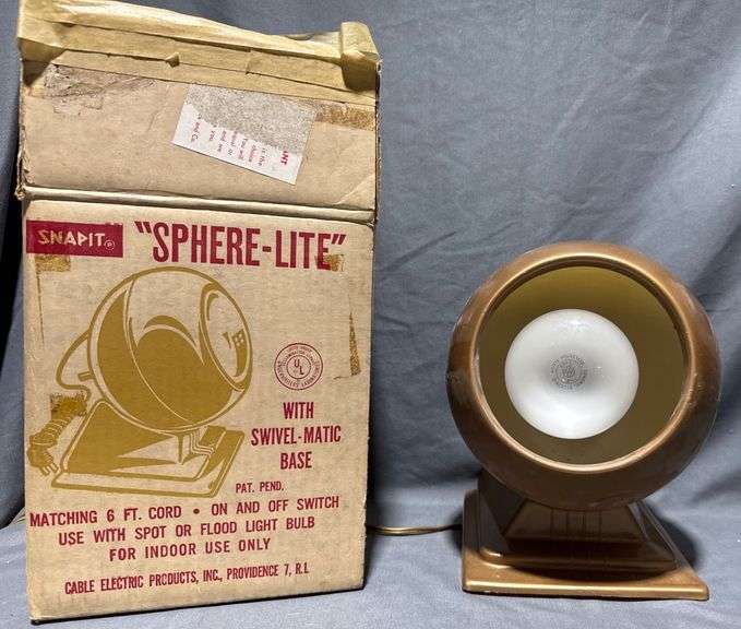 Sphere-Lite Lamp with Swivel-Matic Base and 6 ft Cord - Works, See ...