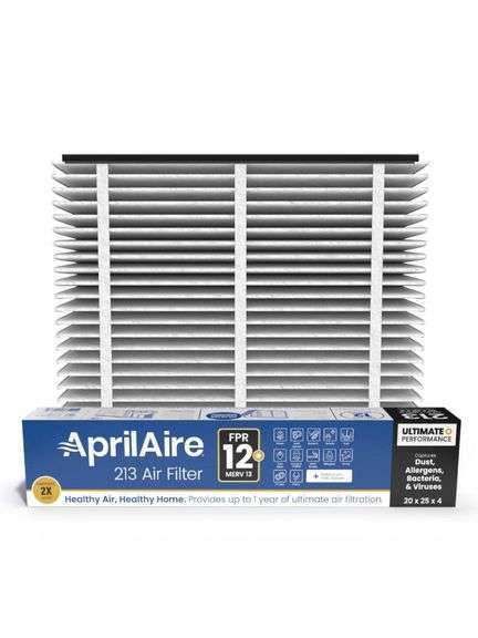APRILAIRE - 213 20 in. x 25 in. x 4 in. MERV 13 FPR 12 Pleated Filter ...