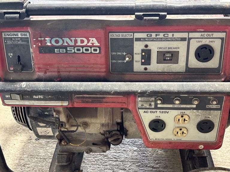 Honda EB5000 Portable Generator with Metal Frame and Wheels - Metzger ...