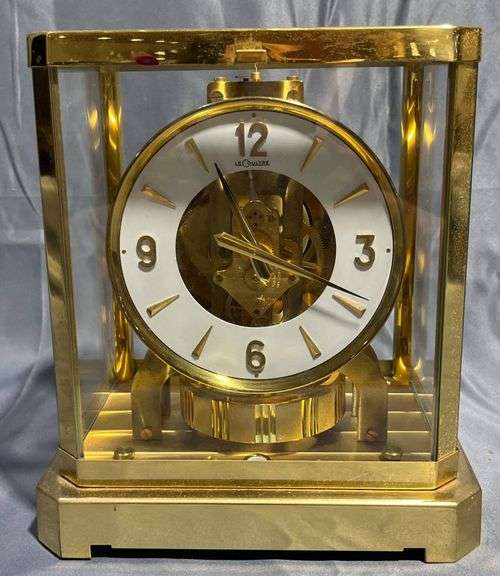LeCoultre Atmos Clock with Glass Case and Brass Accents 5.5″ x 7.5″ x 9 ...