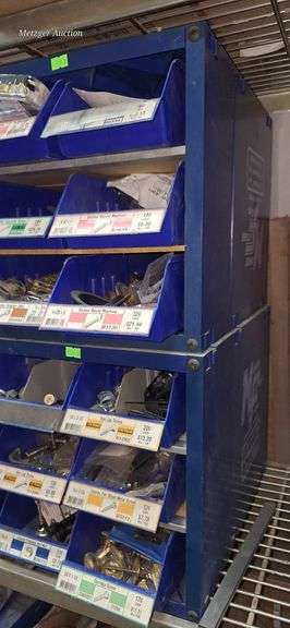 Two Plastic Parts Bins with Contents and Dividers Including Screws ...