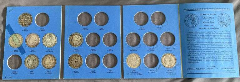 Morgan Silver Dollar Collection Book 1898-1921 (10 Coins) - Metzger ...