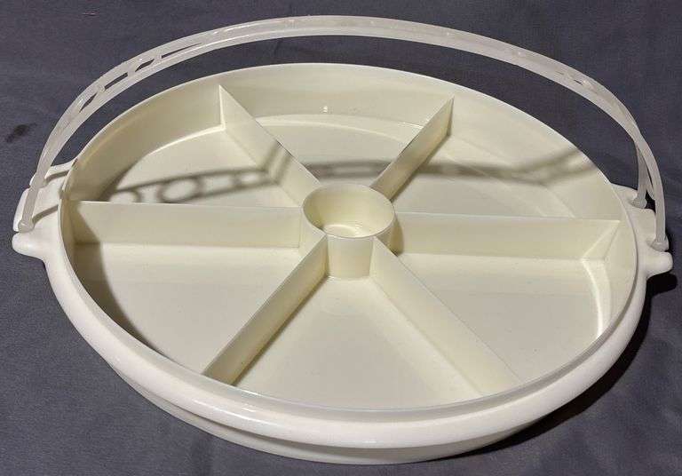 Tupperware Party Susan Serving Tray with Handle and Compartments ...