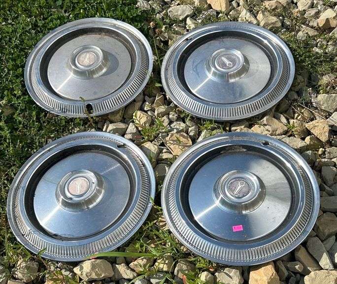 4 Plymouth Chrome Hubcaps, 14″ - Metzger Property Services, LLC