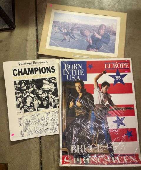 Sports and Music Memorabilia, Including Bruce Springsteen Poster ...