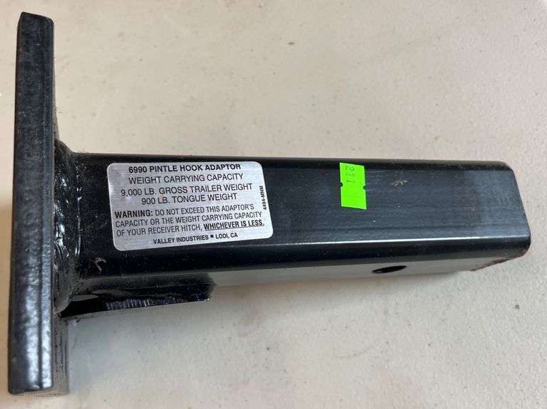 Valley Industries Pintle Hook Adapter Hitch - Metzger Property Services ...