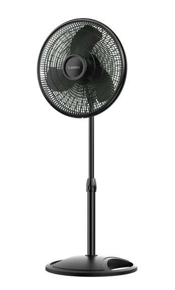Lasko 16” 3-Speed Adjustable Oscillating Pedestal Fan, Black, Model ...