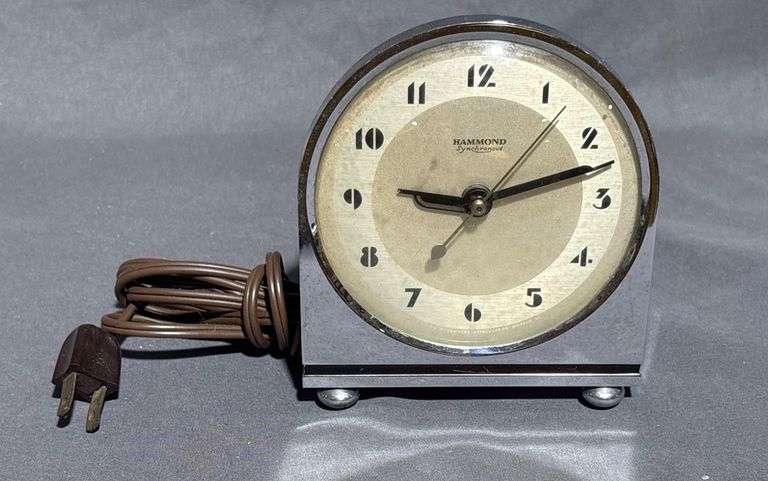 Hammond Synchronous Electric Clock with Chrome Trim, 5 Inches Wide, 6 ...
