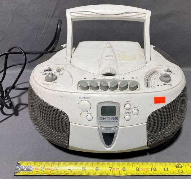 Koss Model PC49W Portable CD Player with AM/FM Radio and Cassette ...