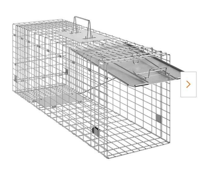 Metal Wire Humane Animal Trap Cage with Spring-Loaded Door - Metzger ...