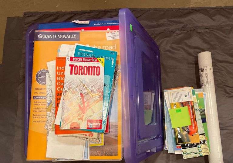 Maps, Travel Atlases, and Guides in Storage Box - Metzger Property ...