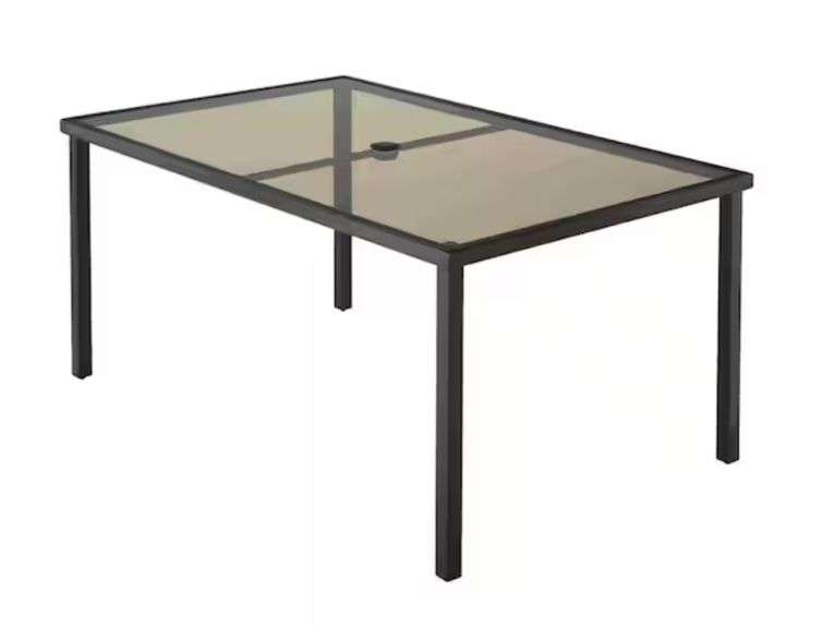 StyleWell 42 in. Mix and Match Steel Round Outdoor Patio Dining Table ...