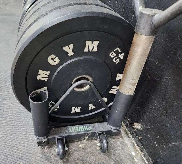 Hex Trap Bar with Weight Plates and Storage Rack - Metzger Property ...