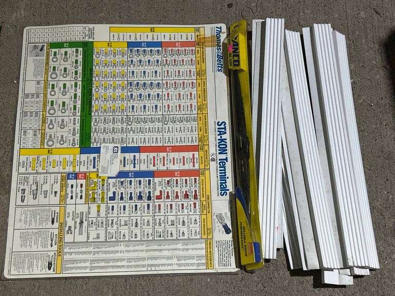 Thomas & Betts STA-KON Terminal Chart, ANCO Wiper Blade, and Plastic ...