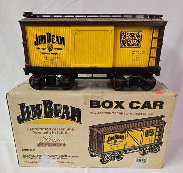 Jim Beam Beam Train Series Yellow Box Car Bourbon Decanter - Metzger ...