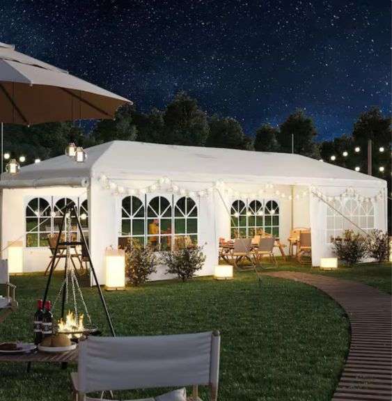 Angel Star 10ft x 30ft Outdoor Canopy Tent With 8-Removable Sidewalls ...