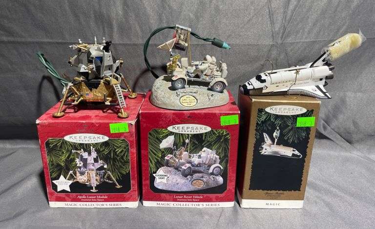 Hallmark Keepsake Magic Ornaments: Apollo Lunar Module, Lunar Rover ...