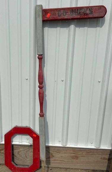 Painted Pole with Red Octagonal Sign and ‘Go Bucks’ Arm - Metzger ...