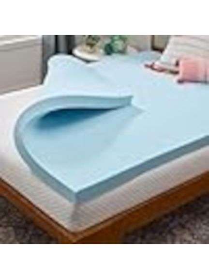 LINENSPA - LINENSPA Memory Foam Mattress Topper - 3 Inch Gel Infused Memory Foam - Plush Feel ...