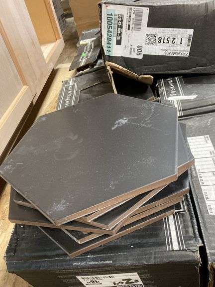 MSI Glassel Nero Hexagon 9 in. x 10 in. Matte Porcelain Floor and Wall ...