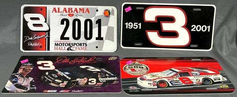 4 Dale Earnhardt and Dale Earnhardt Jr. Commemorative License Plates ...