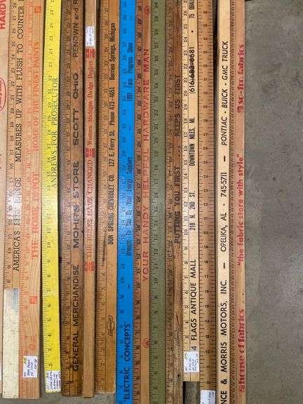 Advertising Yardsticks and Rulers Including C & C packing Co., True ...