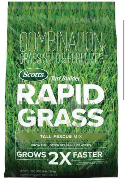 Scotts Turf Builder 16 lbs. Rapid Grass Tall Fescue Mix Combination ...