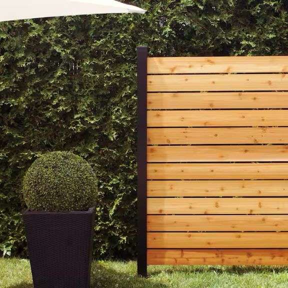 HOFT 96 in. Black Aluminum In-Ground Fence End Post Kit and Hardware ...