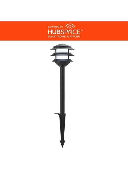 HAMPTON BAY - Lauderdale 70 Lumen Low Voltage Matte Black Color ...