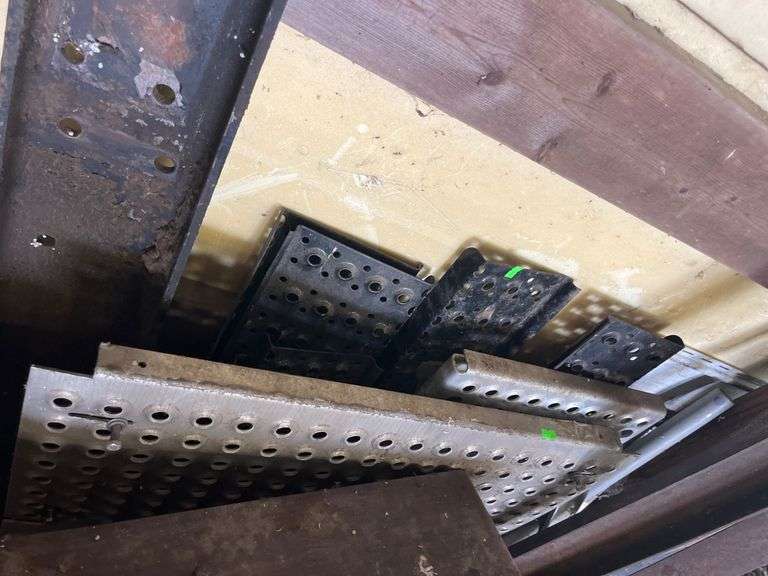 Metal Catwalk Components with Perforated Panels and Industrial Rails ...