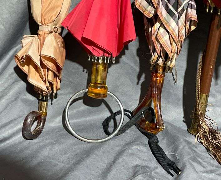 10 Parasols/Umbrellas with Various Handles and Fabrics - Metzger ...