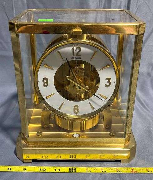 LeCoultre Atmos Clock with Glass Case and Brass Accents 5.5″ x 7.5″ x 9 ...