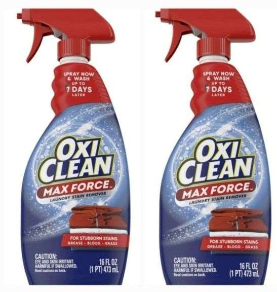 2- OxiClean Max Force Laundry Stain Remover Spray, 16 fl oz - Metzger ...
