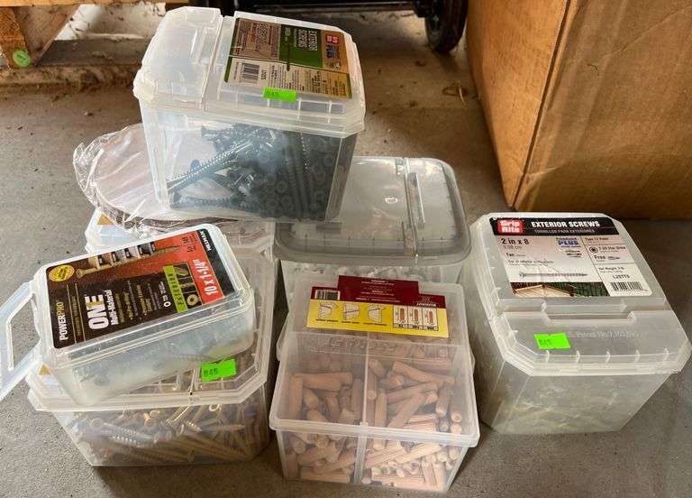 Hardware and Fastener Containers with Screws, Dowels, and More ...