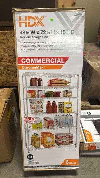 HDX 6-Tier Commercial Grade Heavy Duty Steel Wire Shelving Unit in ...