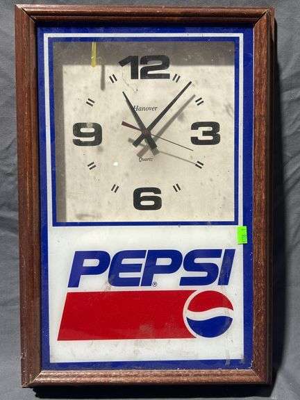 Framed Pepsi Advertising Wall Clock by Hanover 12”x18” - Metzger ...
