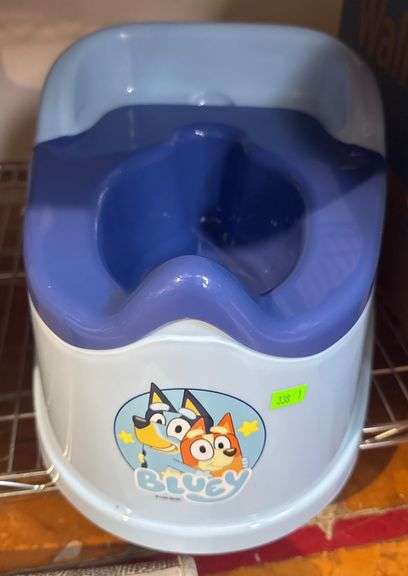 Children’s Blue Plastic Potty Chair Featuring Cartoon Characters ...