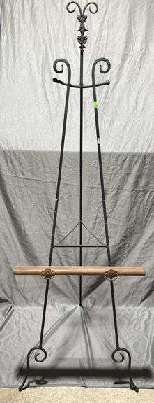 Easel With Wood Support Bar and Decorative Accents, 64-Inch - Metzger ...