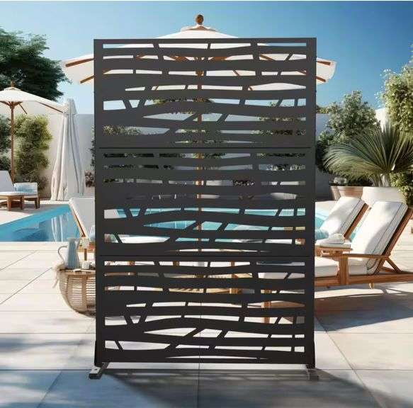 Dovelina 72 in.H x 47 in.W Galvanized Steel Wall Sculptures Metal Fence ...
