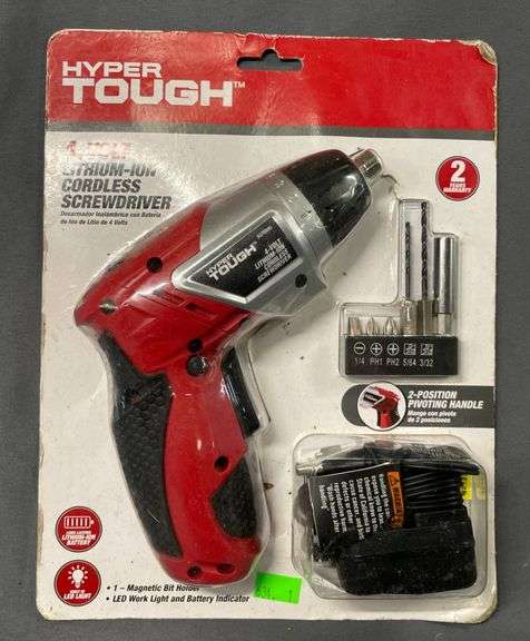 Hyper Tough 4-Volt Lithium-Ion Cordless Screwdriver with Accessories ...