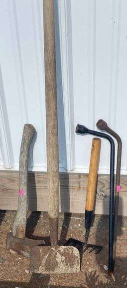 Hand Tools with Axes, Sledgehammer, Pry Bars, and Hand Rake - Metzger ...