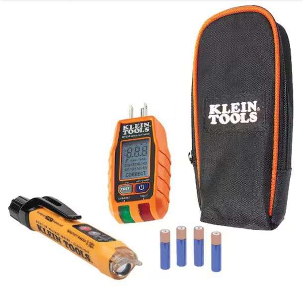 Klein Tools Premium Non-Contact Voltage and GFCI Receptacle Electrical ...