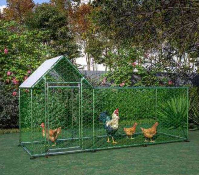 FoxHunter Chicken Run Cage 1x1+2M CRC06 Metal Hammered Silver - Metzger ...