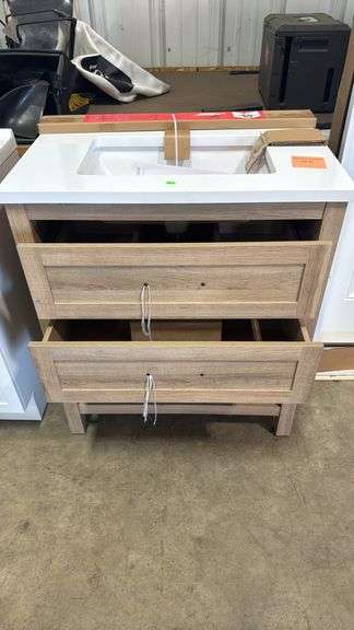 Home Decorators Collection Autumn 30 in. Single Sink Weathered Tan Bath ...