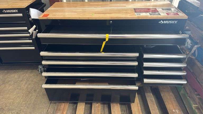 Husky Modular Tool Storage 52 in. W x 20 in. D Standard Duty Black ...