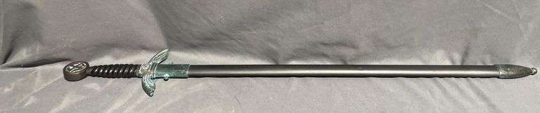 Steel Sword with Metal Scabbard and Winged Cross guard 24” - Metzger ...
