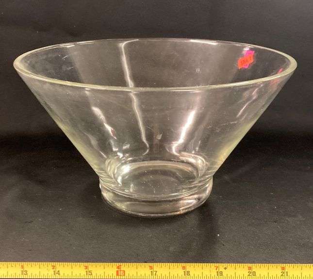 Clear Glass Conical Bowl with Flared Rim - Metzger Property Services, LLC